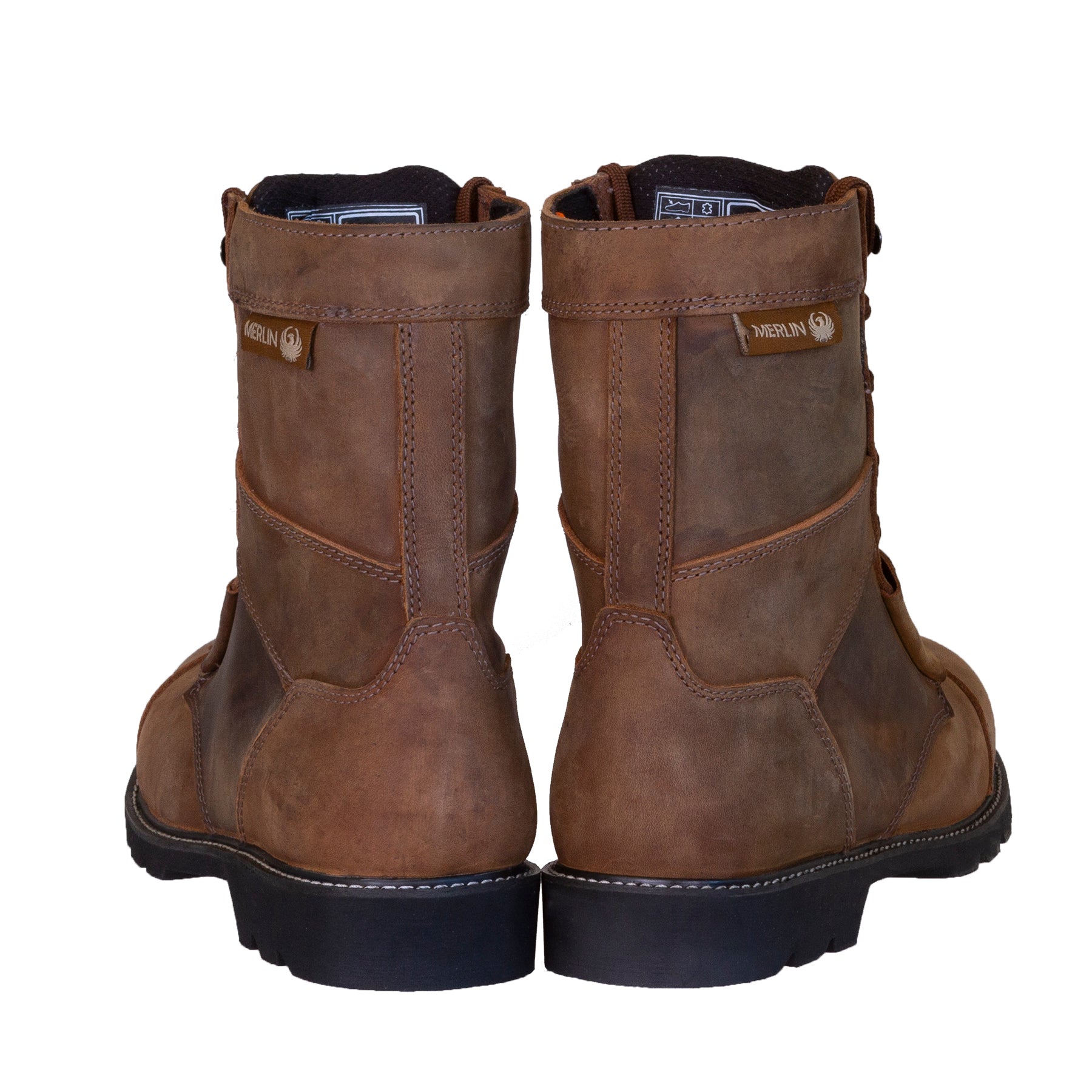 Merlin Bandit Leather D30 Armoured Motorcycle Boots, Brown | Shop ...