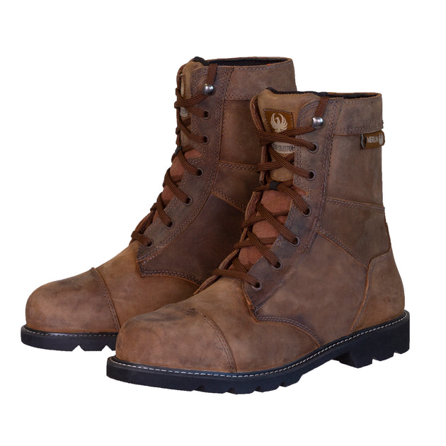 Merlin Bandit Leather D30 Armoured Motorcycle Boots, Brown | Shop ...