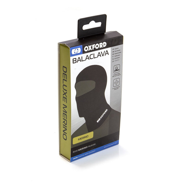 Buy Oxford Deluxe Merino Balaclava, Black - FREE Delivery at Foxxmoto